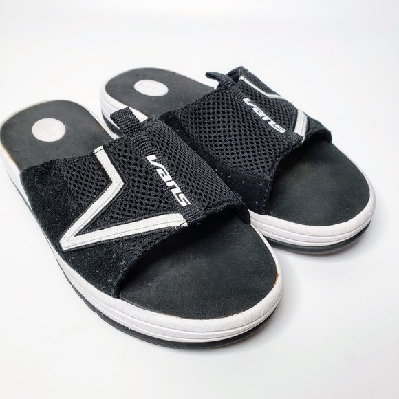 Vans | Shoes | Vans Mesh And Suede Kids Slip On Slide Sandal | Poshmark
